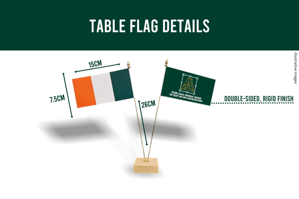 Custom Table Flags – Eco Paper, Double-Sided, Irish-Made – Flags ...