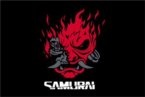 Samurai Demon Flag | Oni Cyberpunk Samurai Flag | Irish Made – Flags ...