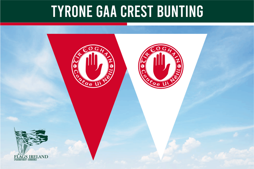 Tyrone GAA Crest Bunting – Flags Ireland Prospect Design