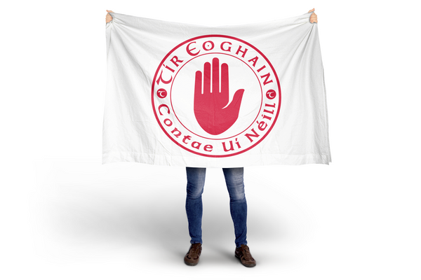 Tyrone GAA-Inspired Flag – White Flag “Tír Eoghain” Design | Irish-Made ...
