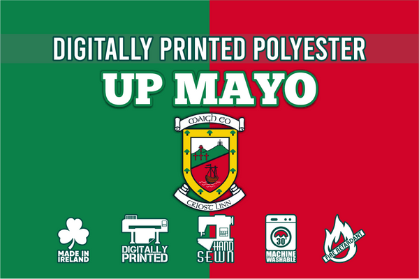''Up Mayo'' GAA Crest Flag – Flags Ireland Prospect Design