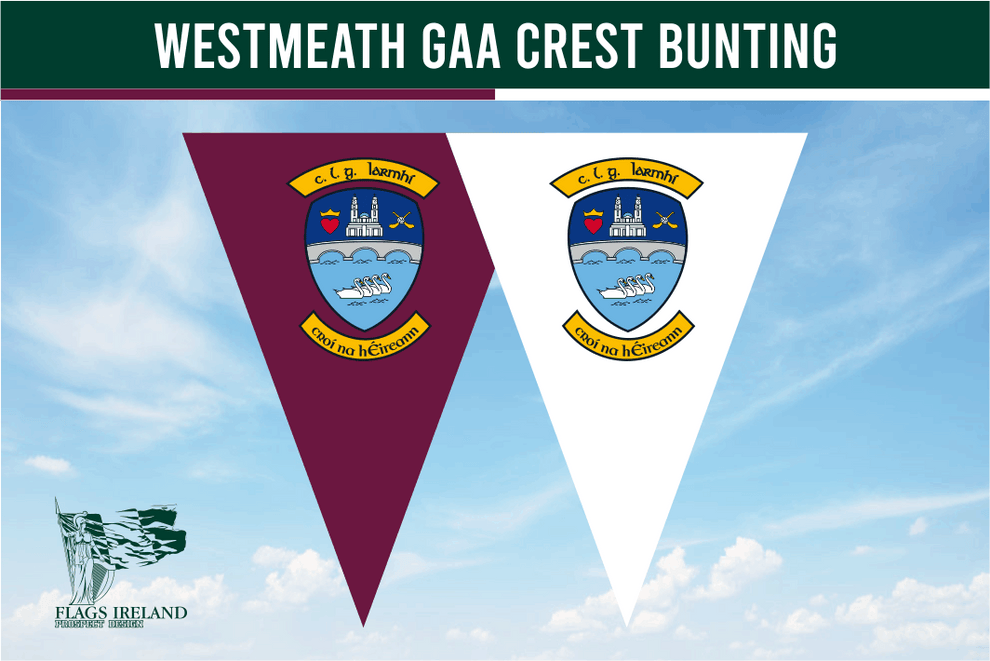 Westmeath GAA Crest Bunting – Flags Ireland Prospect Design
