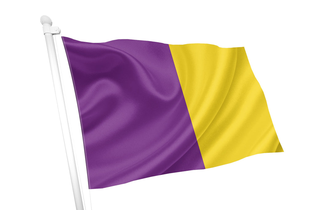 Purple & Golden Yellow Coloured Flag – Flags Ireland Prospect Design