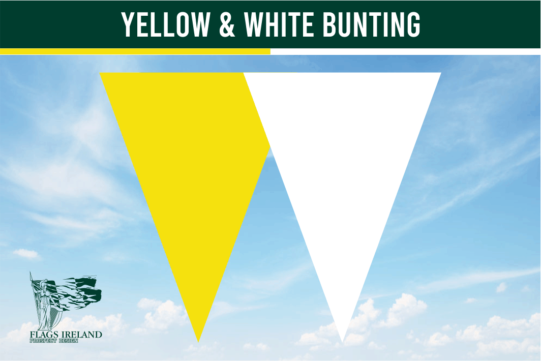 Yellow & White Colour Bunting - Papal - Vatican colours – Flags Ireland ...